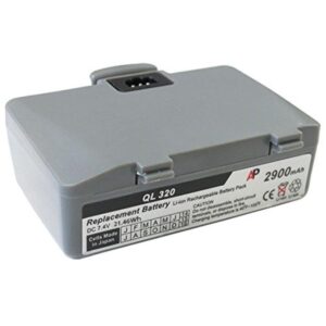 artisan power replacement battery for zebra/comtec ql320 and ql220 printer | 2900 mah | lithium ion rechargeable battery | made in japan cells | replaces oem number at16004-1