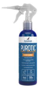 innovet purotic natural ear cleaner for dogs & cats with silicone applicator - extra strength 4 oz bottle