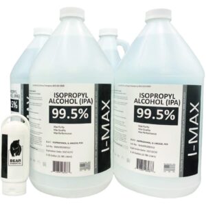 Isopropyl Alcohol 99.5% (4X1 Gallon) High Purity IPA - Made in USA - Includes A Travel Size Bottle