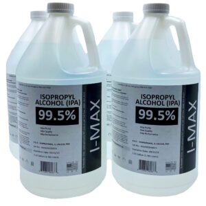 Isopropyl Alcohol 99.5% (4X1 Gallon) High Purity IPA - Made in USA - Includes A Travel Size Bottle