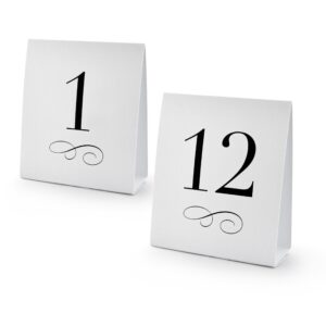 new star 27952 table number tent style card, set of numbers 1 to 12