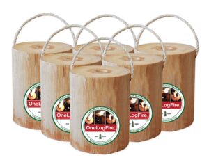 the original onelogfire (6) pack | swedish fire log | swedish torch | one log campfire | for outdoor firepit | campfire | bonfires | fireplace