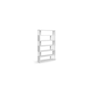 Baxton Studio Barnes 75.5-inch H 6-Shelf Bookcase, White (97-4834-HiT)