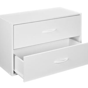 ClosetMaid 1566 Stackable 2-Drawer Horizontal Organizer, White