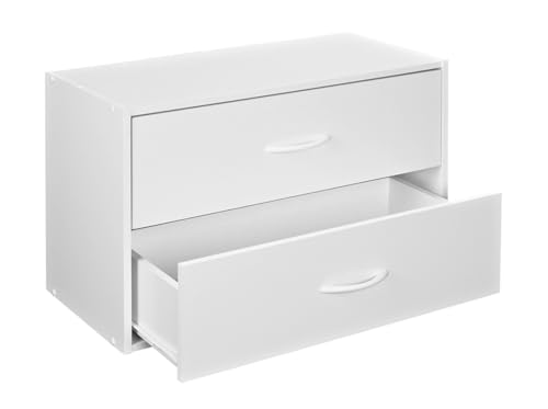 ClosetMaid 1566 Stackable 2-Drawer Horizontal Organizer, White