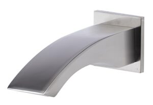 alfi brand ab3301 curved wallmount tub filler bathroom spout, brushed nickel