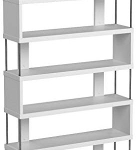 Baxton Studio Barnes 75.5-inch H 6-Shelf Bookcase, White (97-4834-HiT)