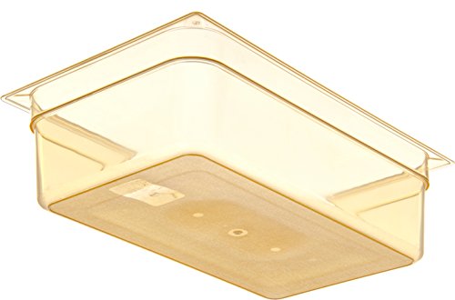 Carlisle FoodService Products CFS 10402B13 StorPlus High Heat Food Pan, 6" Deep, Full Size, Amber