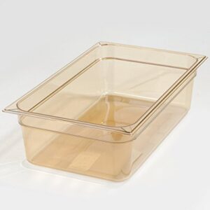 Carlisle FoodService Products CFS 10402B13 StorPlus High Heat Food Pan, 6" Deep, Full Size, Amber