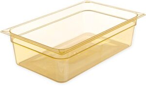 carlisle foodservice products cfs 10402b13 storplus high heat food pan, 6" deep, full size, amber