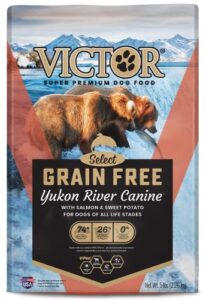 victor super premium dog food – grain free yukon river canine – for dogs of all life stages – high protein dry dog food for all normally active dogs, 5 lb