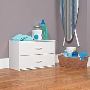 ClosetMaid 1566 Stackable 2-Drawer Horizontal Organizer, White