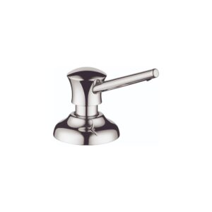 hansgrohe bath and kitchen sink soap dispenser, traditional premium 2-inch, classic soap dispenser in chrome, 04540000