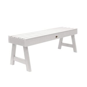 highwood ad-benn4-whe weatherly backless bench, 4-feet, white