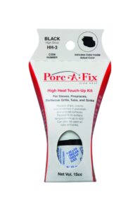 fixture fix hh-3 porcafix high heat gloss glaze, black