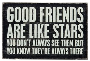 1 x good friends are like stars - mailable wooden greeting card for birthdays, anniversaries, weddings, and special occasions