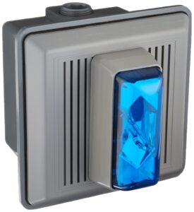 horn strobe, blue, 5-1/2 in. h, 120vac