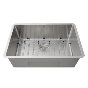 nantucket sinks sr3018 30-inch small radius rectangle stainless steel undermount kitchen sink