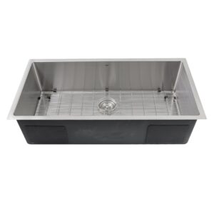 nantucket sinks sr3618-16 36-inch small radius large rectangle stainless steel undermount kitchen sink