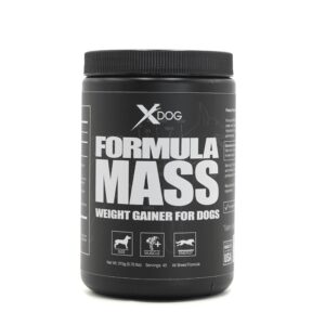 mvp k9 formula mass weight gainer for dogs - helps promote healthy weight gain, size and muscle in dogs - great for skinny, underweight, picky eaters. all breed formula, made in usa (90 servings)