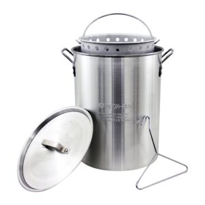 chard asp30, aluminum perforated safety hanger, 30 quart stock pot and strainer basket, 1, stainless steel