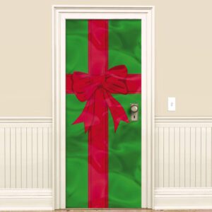 amscan 243455 festive christmas door foil party decoration 1 piece