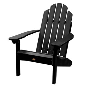 highwood ad-clas1-bke classic westport adirondack chair, black