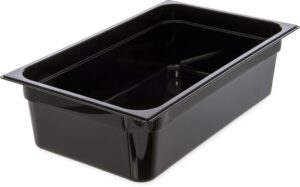 carlisle foodservice products 10402b03 storplus high heat food pan, 6" deep, full size, black