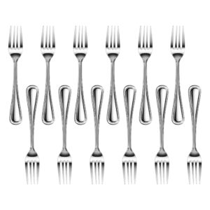 new star foodservice 58048 slimline pattern, 18/0 stainless steel, dinner fork, 7.5-inch, set of 12