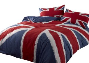 union jack rock uk reversible double duvet set (covers only)