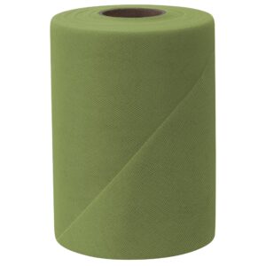 falk fabrics tulle spool, 6-inch by 100-yard, olive