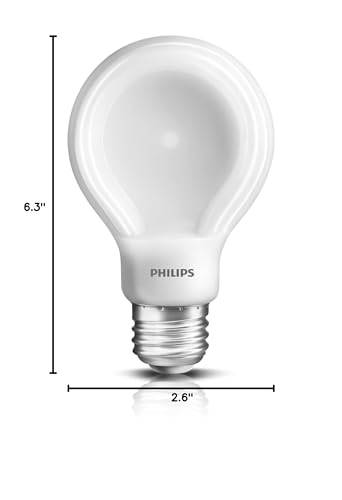 Philips 433227 10.5-watt Slim Style Dimmable A19 LED Light Bulb, Soft White