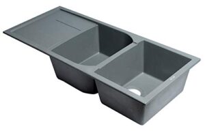 alfi brand ab4620di-t kitchen sink, titanium