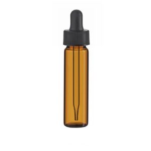 2 dram amber glass vial - dropper - pack of 144