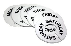 rdr-2 round rack divider - days of the week (mon-sat)