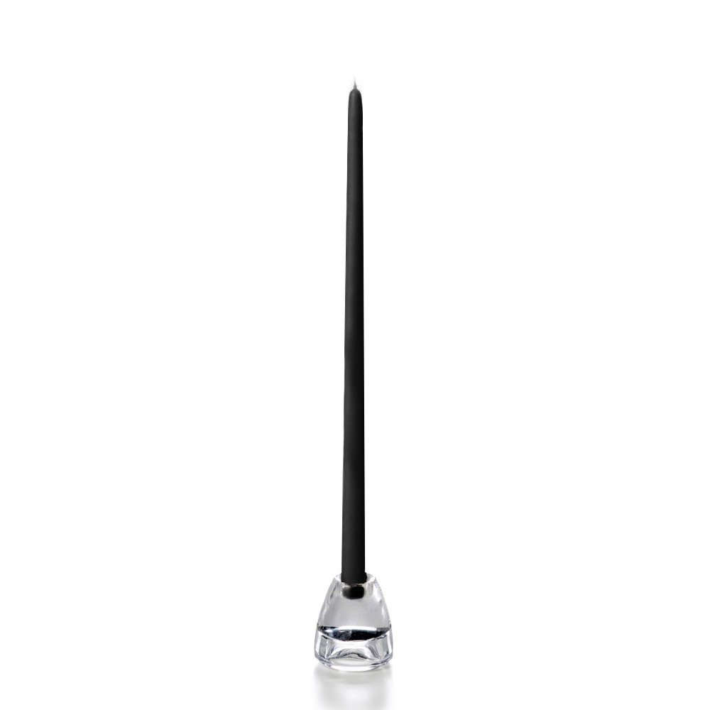 yummi Black Taper Candles -18 inch - 12 per Pack