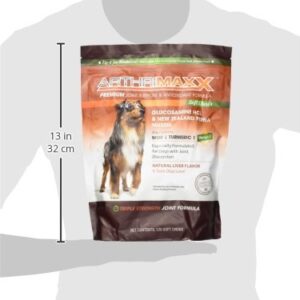 ArthriMAXX Dog Supplements for Joint Inflammation & Arthritis, Naturally Potent Dog Joint Care, Delicious Soft Chews with Turmeric, Omega 3, & Glucosamine for Dogs, Natural Liver Flavor, 120 Pc