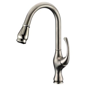 dawn ab08 3157bn single-lever pull-out kitchen faucet, brushed nickel