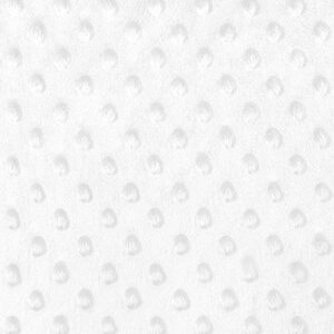 white minky dot fabric - by the yard