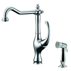 dawn ab08 3155c single-lever kitchen faucet with side-spray, chrome