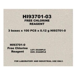 free chlorine reagents (300 tests) part # hi93701-03