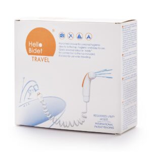 Portable Bidet HELLO BIDET TRAVEL, Handheld Bidet Sprayer for Intimate Hygiene at Home and on the Go, It Connects Directly to The Faucet, Travel Adapter Handheld Shower, Travel Bidet, Italian Product