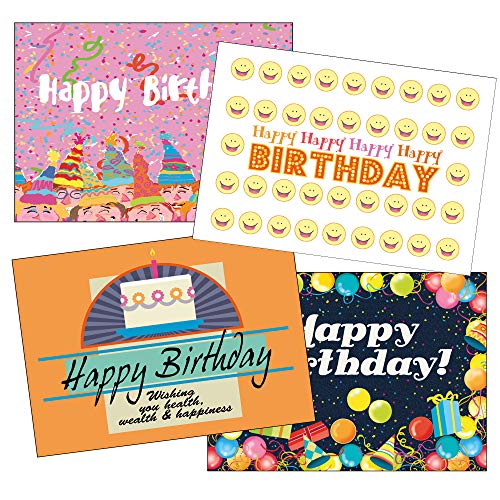 36 Pack of Birthday Card Assortment - 5x7 Cards - Boxed Set of 36 Cards & Envelopes Bulk Business Pack