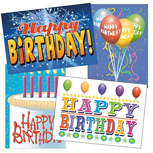 36 Pack of Birthday Card Assortment - 5x7 Cards - Boxed Set of 36 Cards & Envelopes Bulk Business Pack