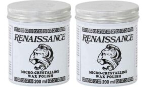 set of 2 renaissance wax polish micro-crystalline 200ml containers