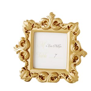 kate aspen "royale" baroque place card/photo holder, gold