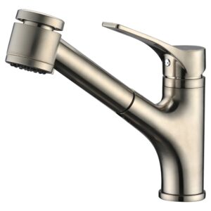 dawn ab50 3709bn single-lever pull-out spray kitchen faucet, brushed nickel