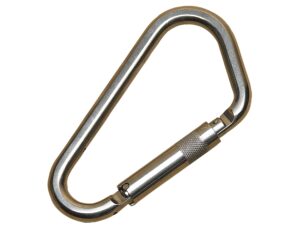 3m dbi-sala saflok 2000301 carabiner, 2-inch gate opening, stainless steel, self closing/locking gate, gold