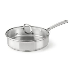 calphalon classic stainless steel cookware saute pan, 3 quart, silver,2095189