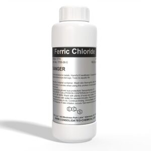 ferric chloride - high concentration chloride solution - wide applications - ideal as etching cream, coagulant for water treatment - copper and stainless steel etchant solution (500ml (16 fl oz))